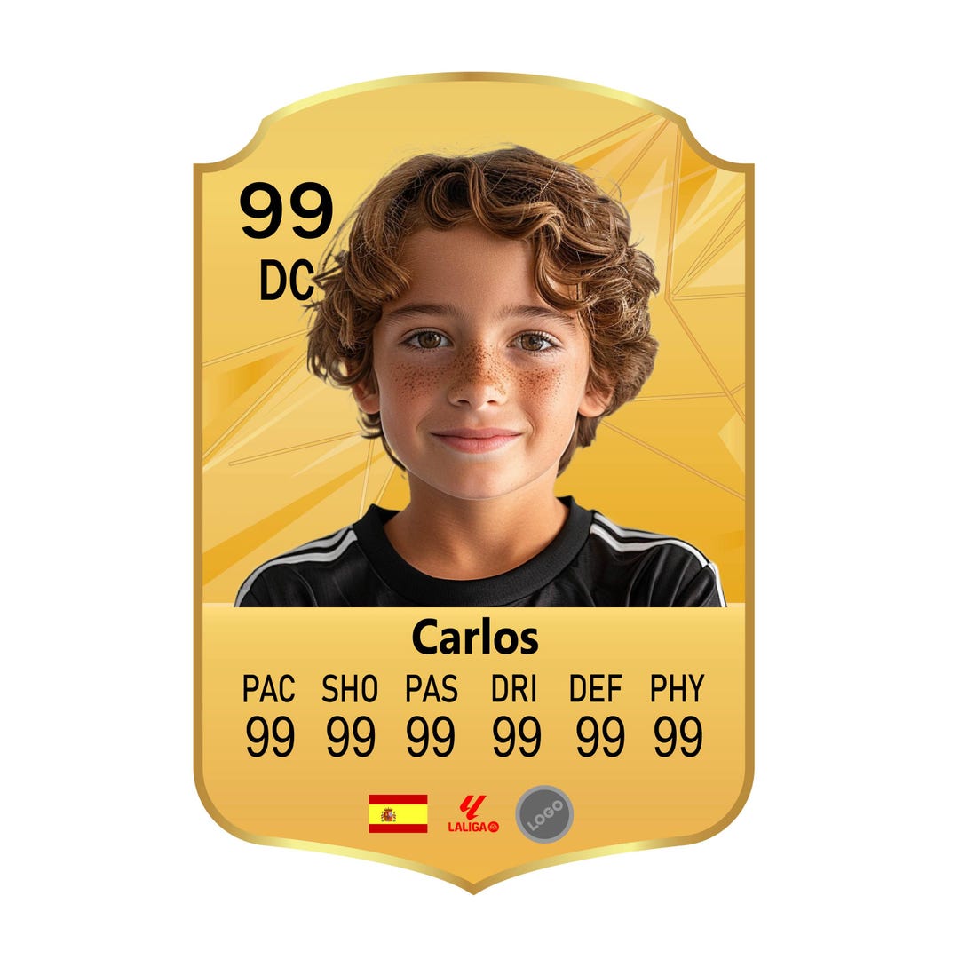 Personalized 2025 Gold Style Football Card, Customizable Team Card ...