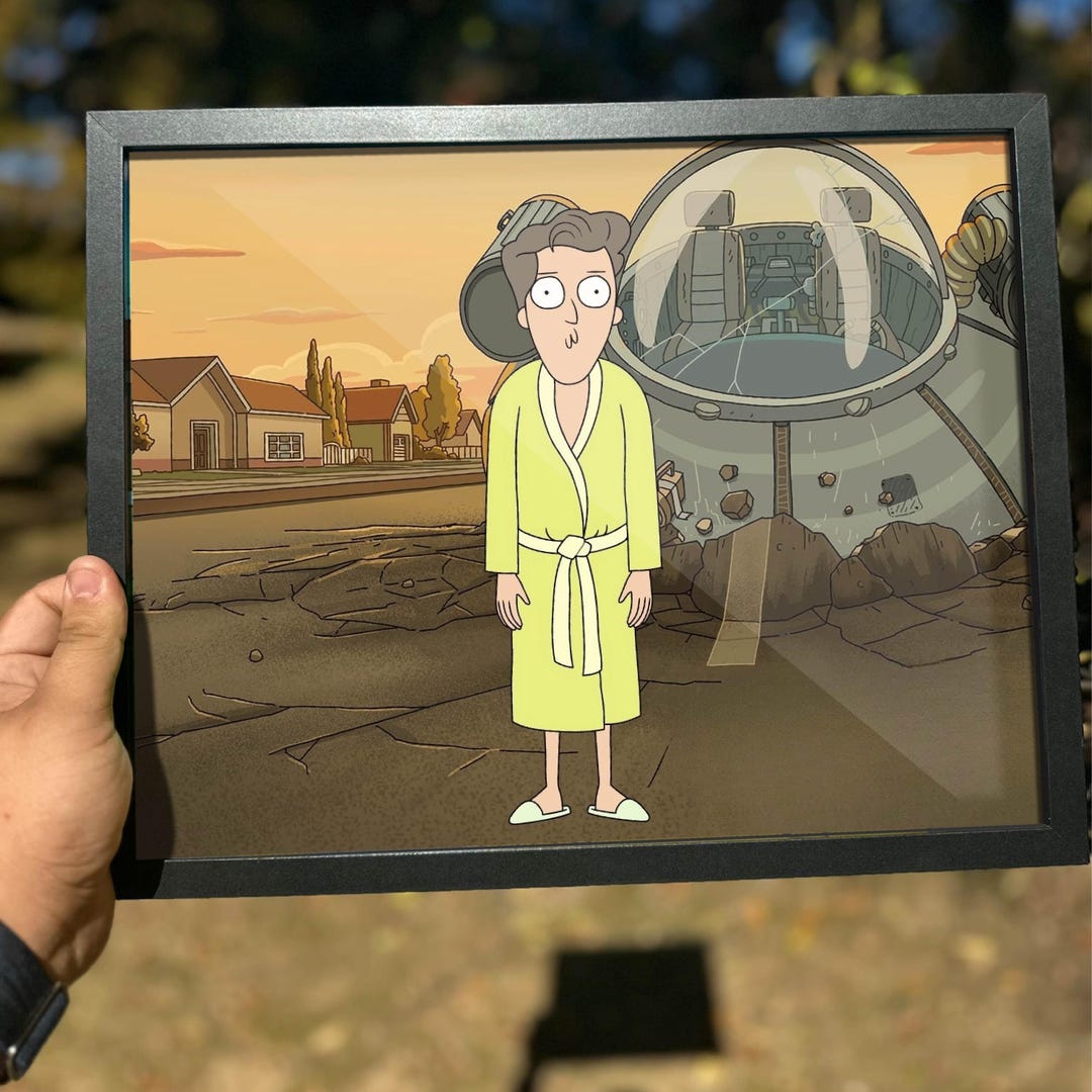 Custom Portrait Rick and Morty Style 11x14 Print Personalized Family ...