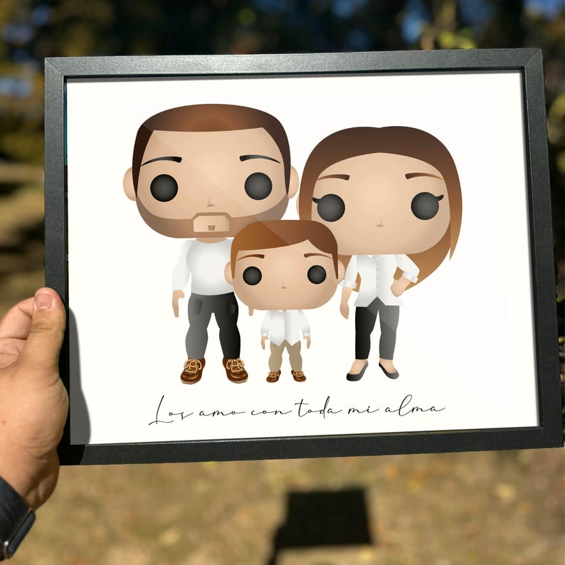 Custom Portrait Funko Pop 11x14 Print Personalized Family Portrait ...