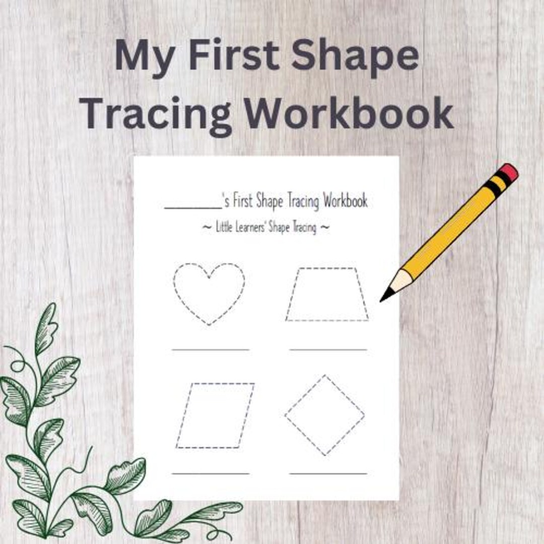 Shape Tracing Workbook for Kids - Etsy