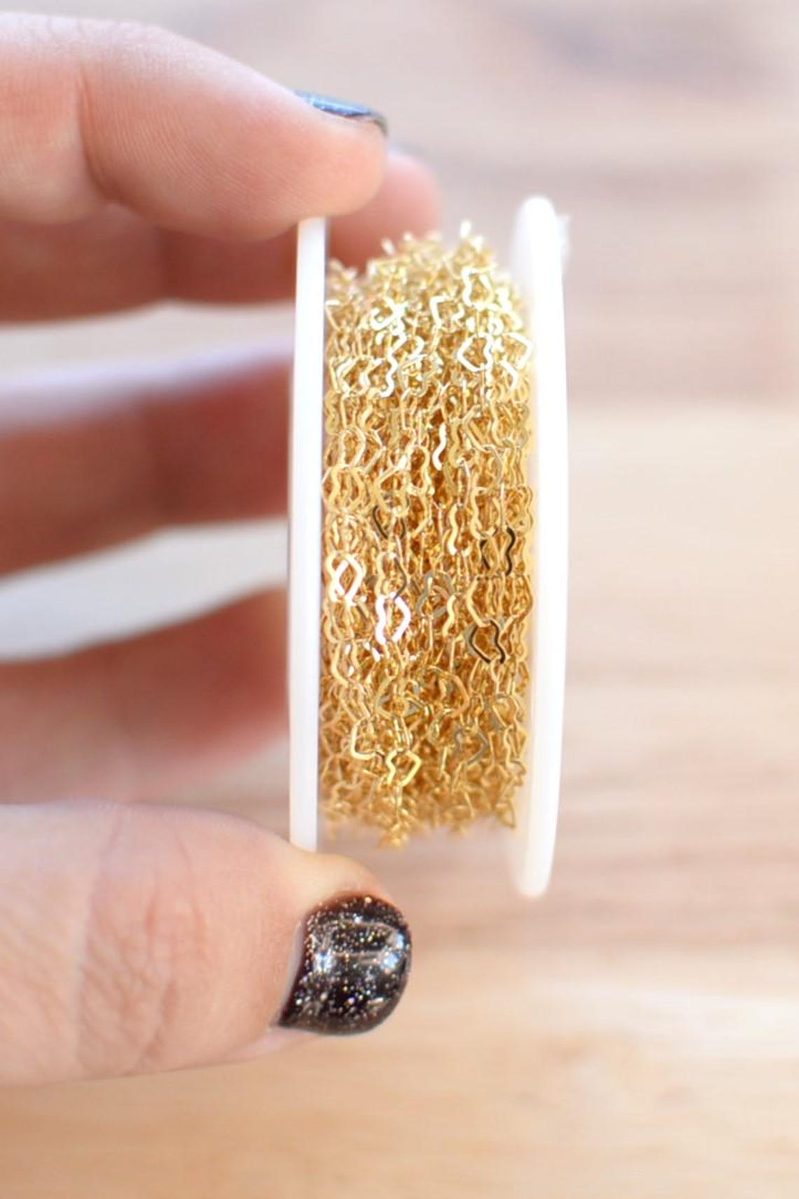 14k Gold Filled Heart Chain, Gold Filled Chain, Permanent Jewelry ...