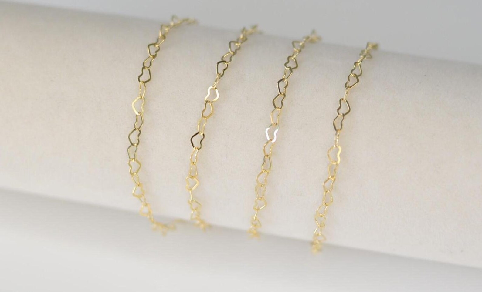 14k Gold Filled Heart Chain, Gold Filled Chain, Permanent Jewelry ...