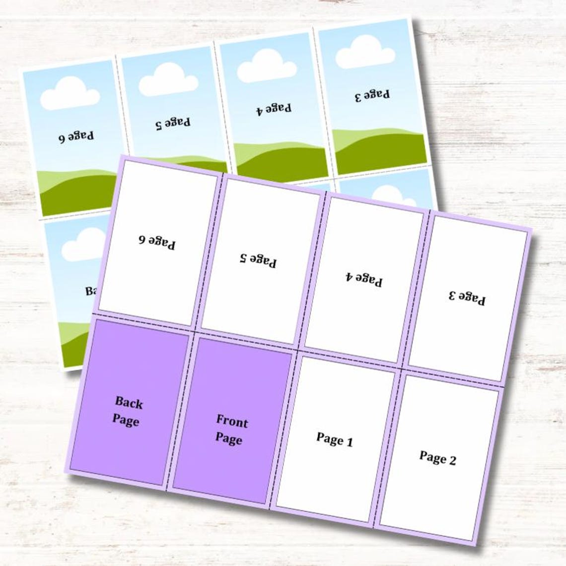 Blank Mini Coloring Book Template: A4 Foldable Design (digital Download ...