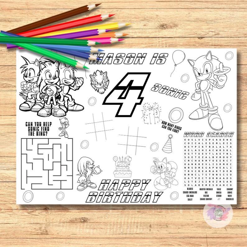 Kids Birthday Coloring Page, Printable Custom Birthday Coloring ...