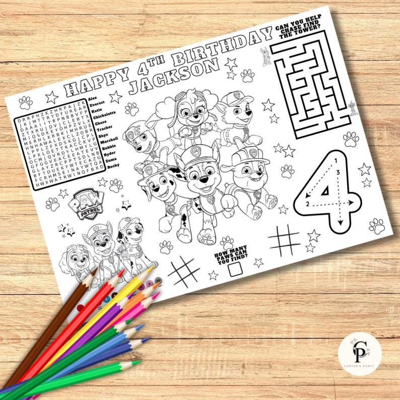 Kids Birthday Coloring Page, Printable Custom Birthday Coloring ...