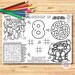 Kids Birthday Coloring Placemat: Kids Activity Sheet (digital Download ...