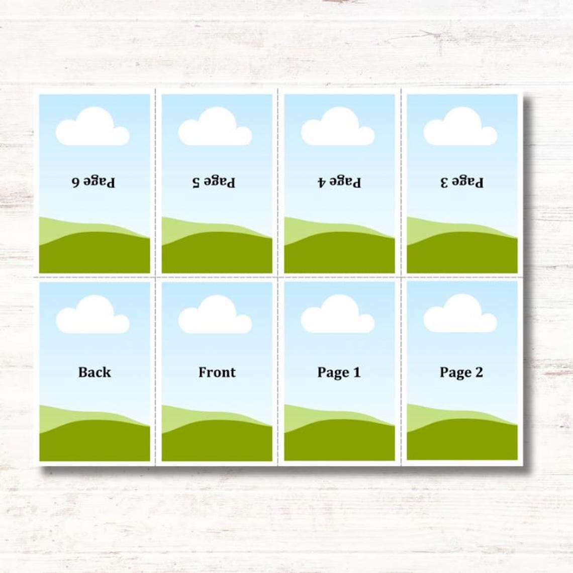 Blank Mini Coloring Book Template: A4 Foldable Design (digital Download ...