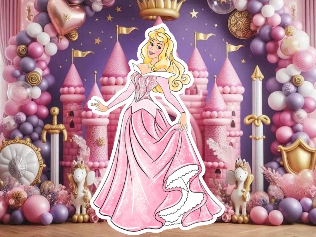 Princess Aurora Cutout Decor Princess, Princess Birthday Decoration ...