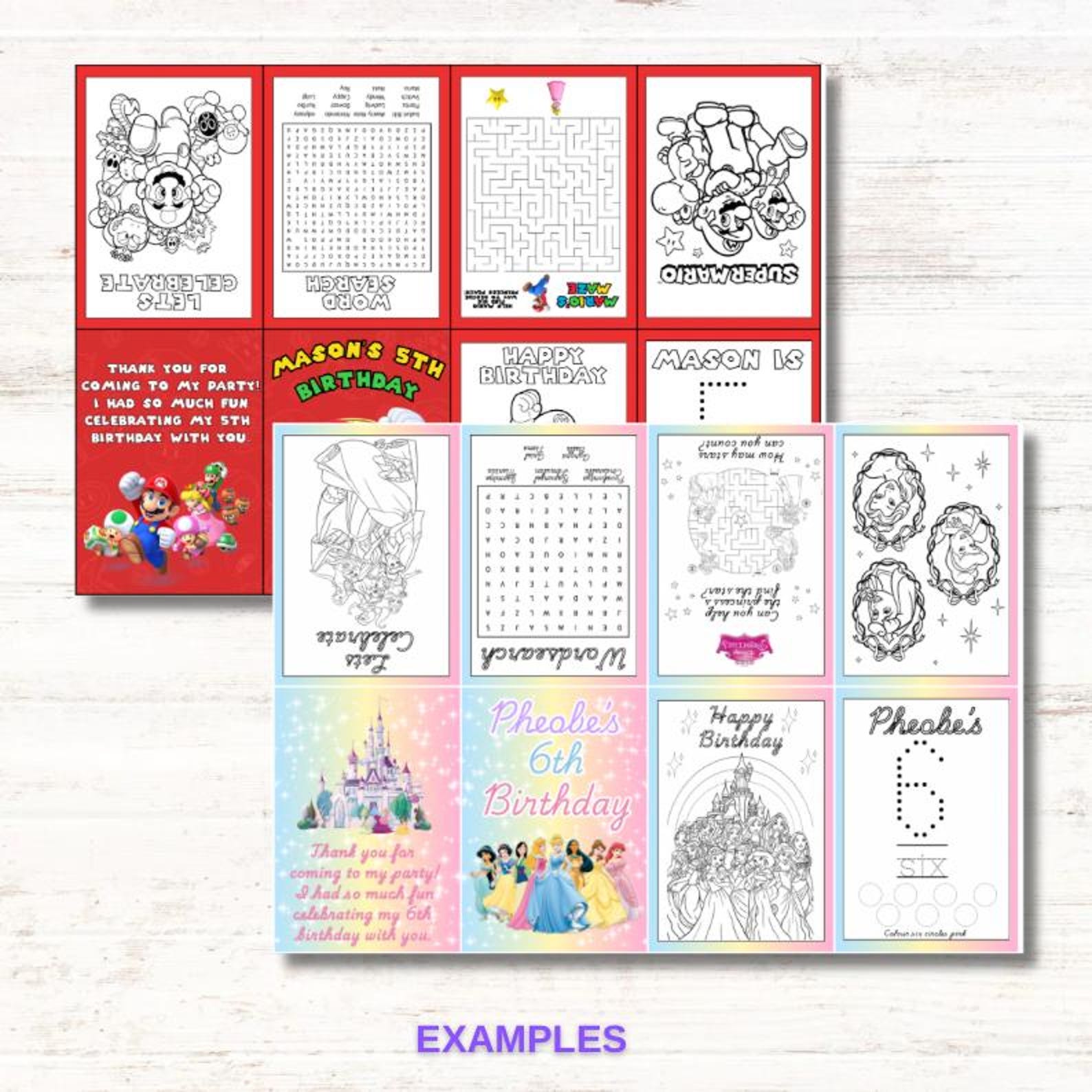 Blank Mini Coloring Book Template: A4 Foldable Design (digital Download ...