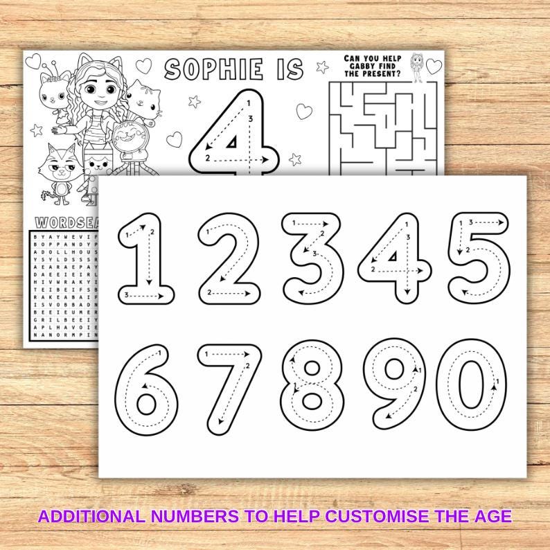 Kids Birthday Coloring Page: Custom Activity Sheet (digital Download ...