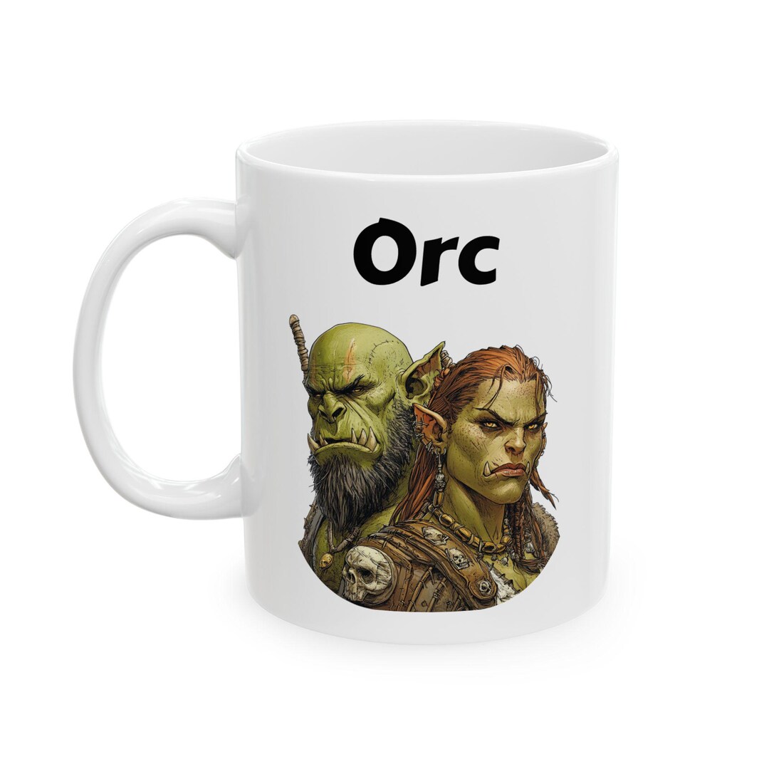 D&D Orc Ceramic Mug, RPG Coffee Cup, Gamer Gift, Fantasy Tea Mug ...