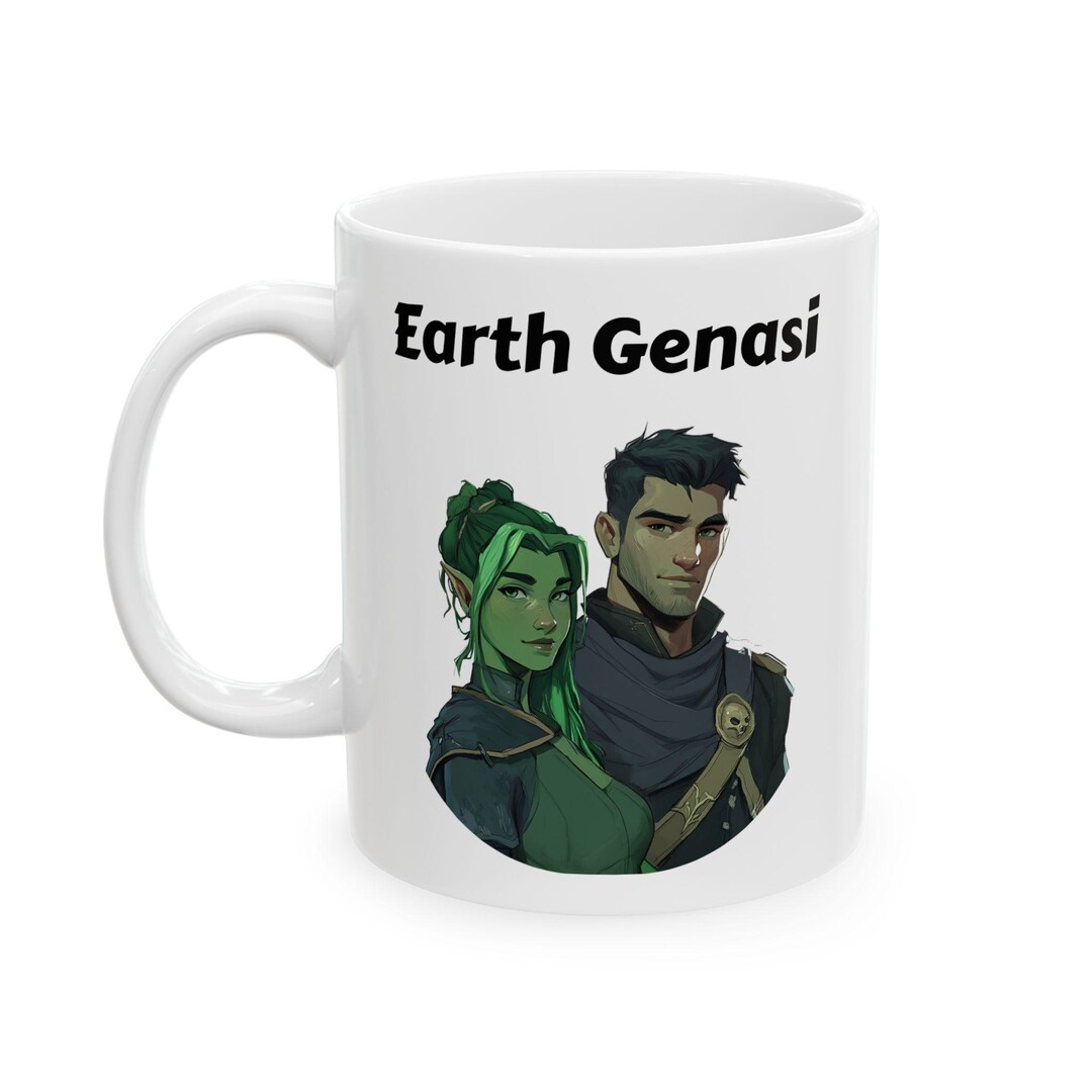 D&D Earth Genasi Ceramic Mug, RPG Coffee Cup, Gamer Gift, Fantasy Tea ...