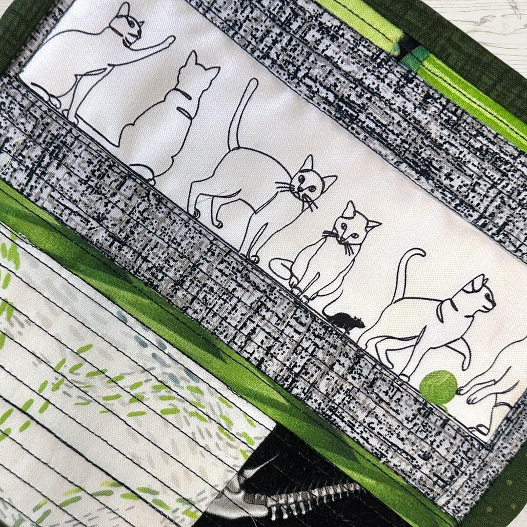 Custom Cat Potholder Set Made to Order: Handmade Quilted Kitchen Decor ...