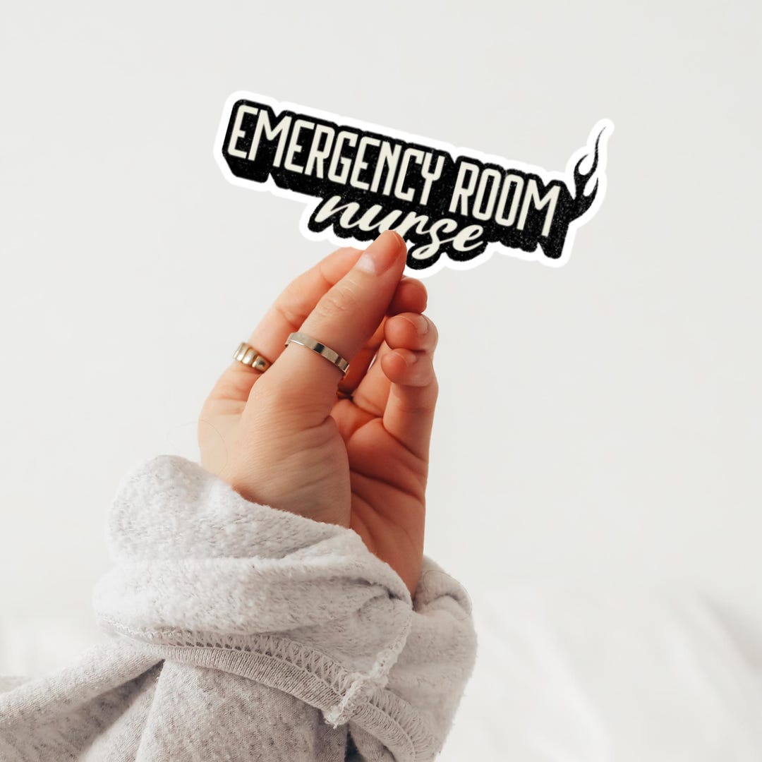 Die-cut Stickers - Emergency Room Nurse Sticker, Hospital RN Decal ...