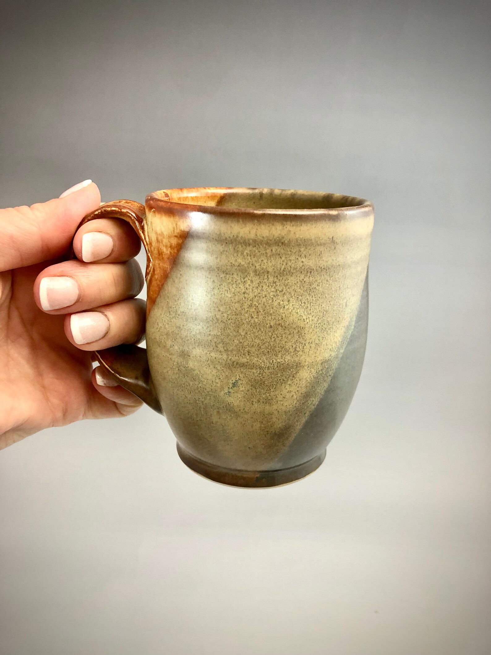 Wheel Thrown Cup in Steel Gray Shino and Shino Glazes - Etsy
