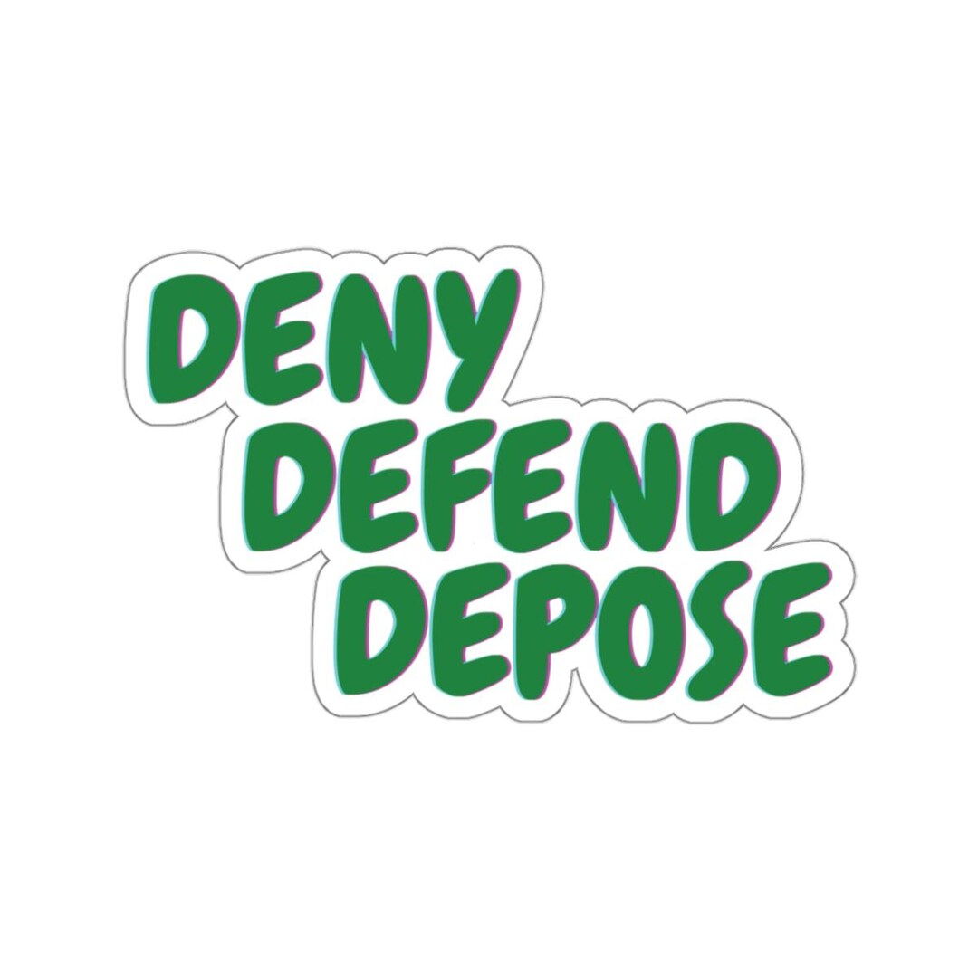 Deny Defend Depose Stickers Motivational Kiss-cut Decals for Laptops ...