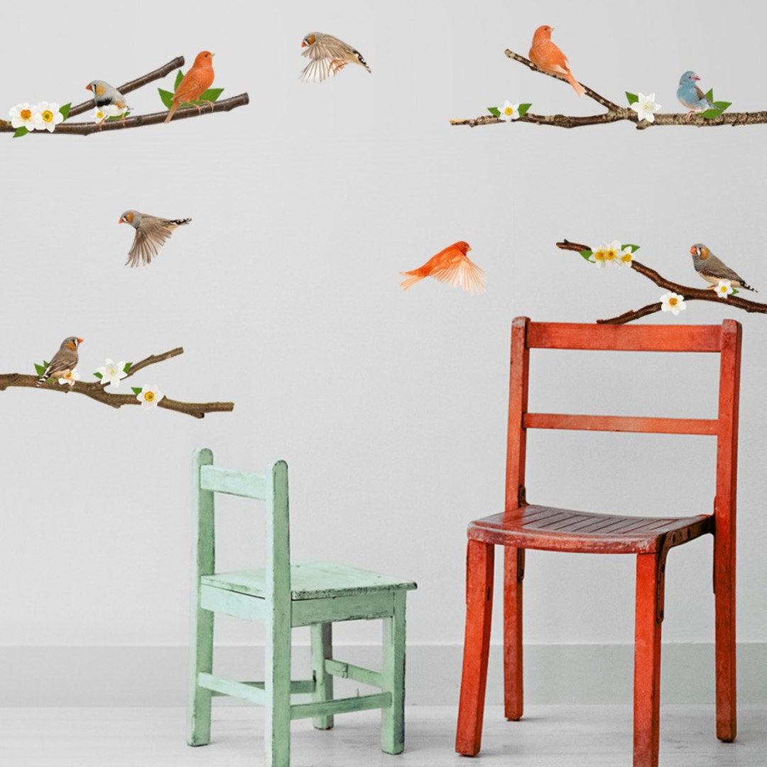 Spring Song Bird Wall Decals - Etsy