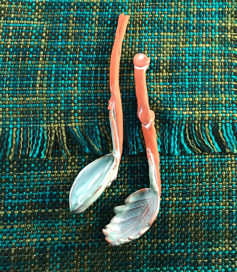 Delicate Ceramic Spoons That Are Nature Inspired. Decorative, Majolica ...
