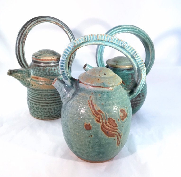 Turquoise Single Serve, Personal Teapot. Tea Lovers Tea Server. Tea Pot ...