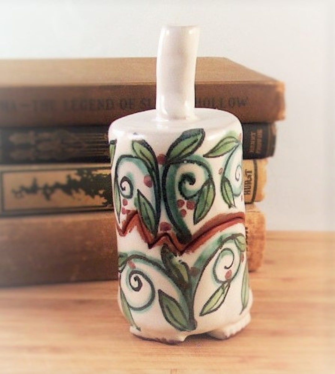 Pottery Ring Holder Majolica Ceramic Ring Dish Clay Treasure Keeper ...