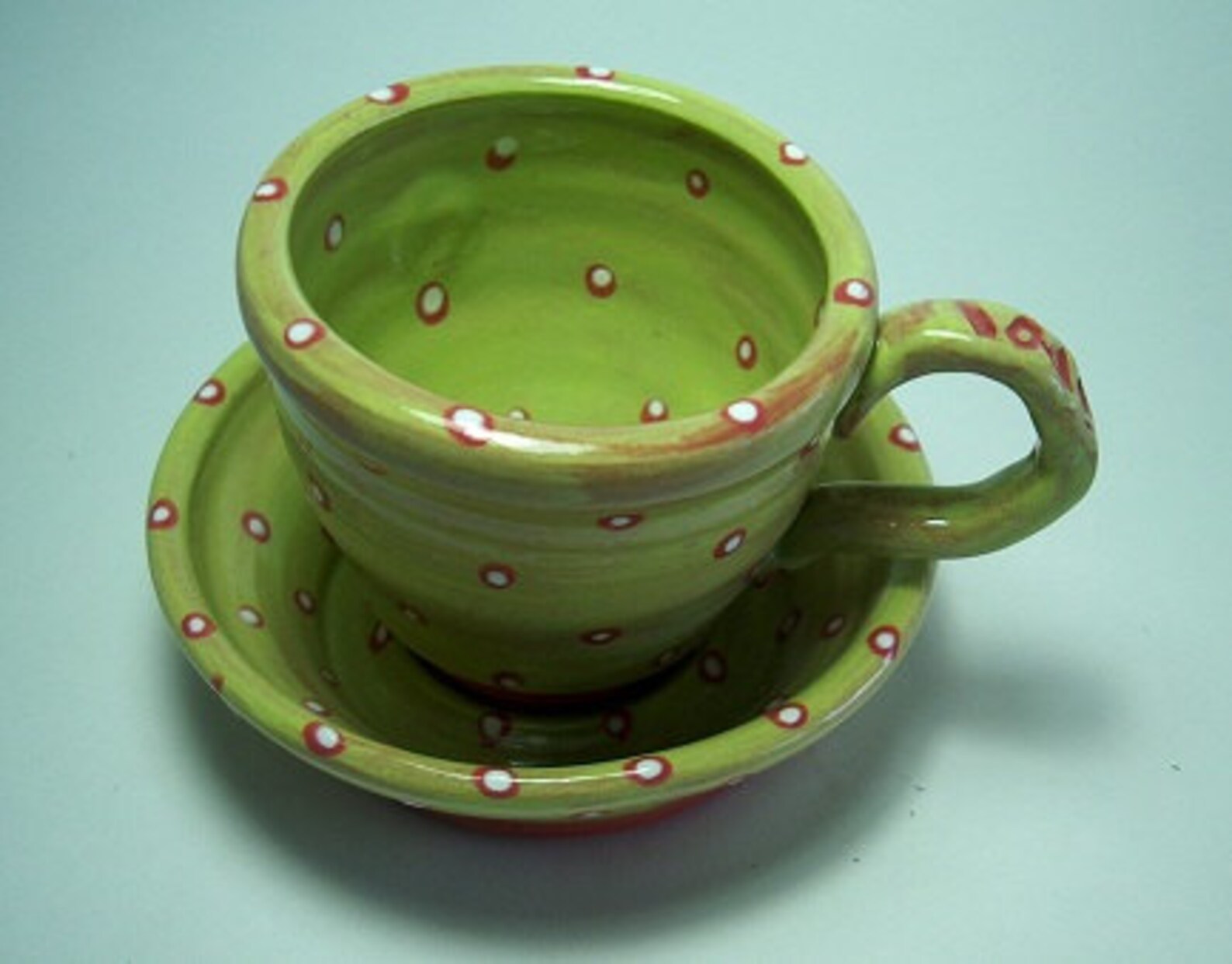 Free Shipping on This, Tea Cup Saucer Set, or Use for Espresso, Green ...