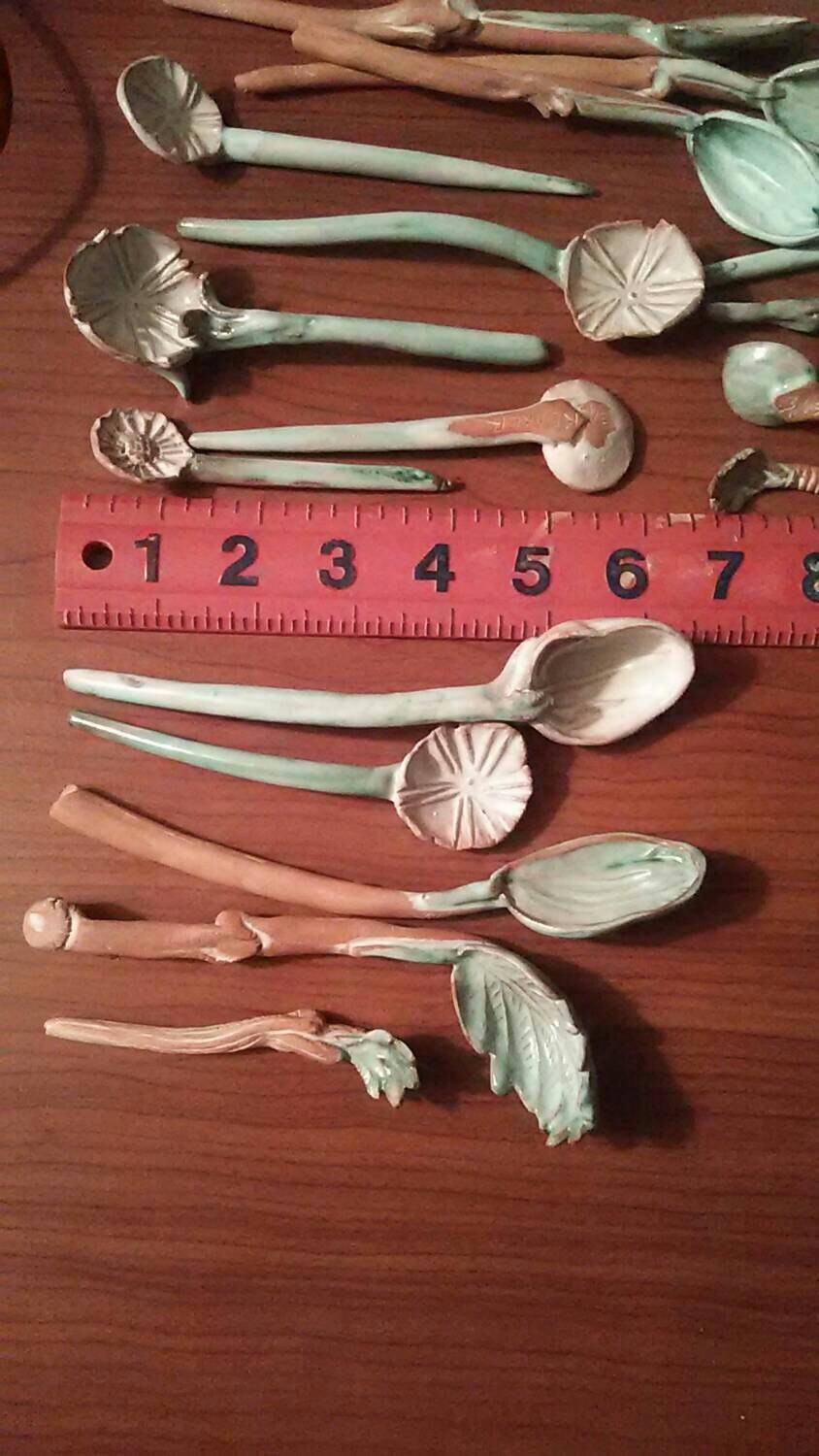 Delicate Ceramic Spoons That Are Nature Inspired. Decorative, Majolica ...