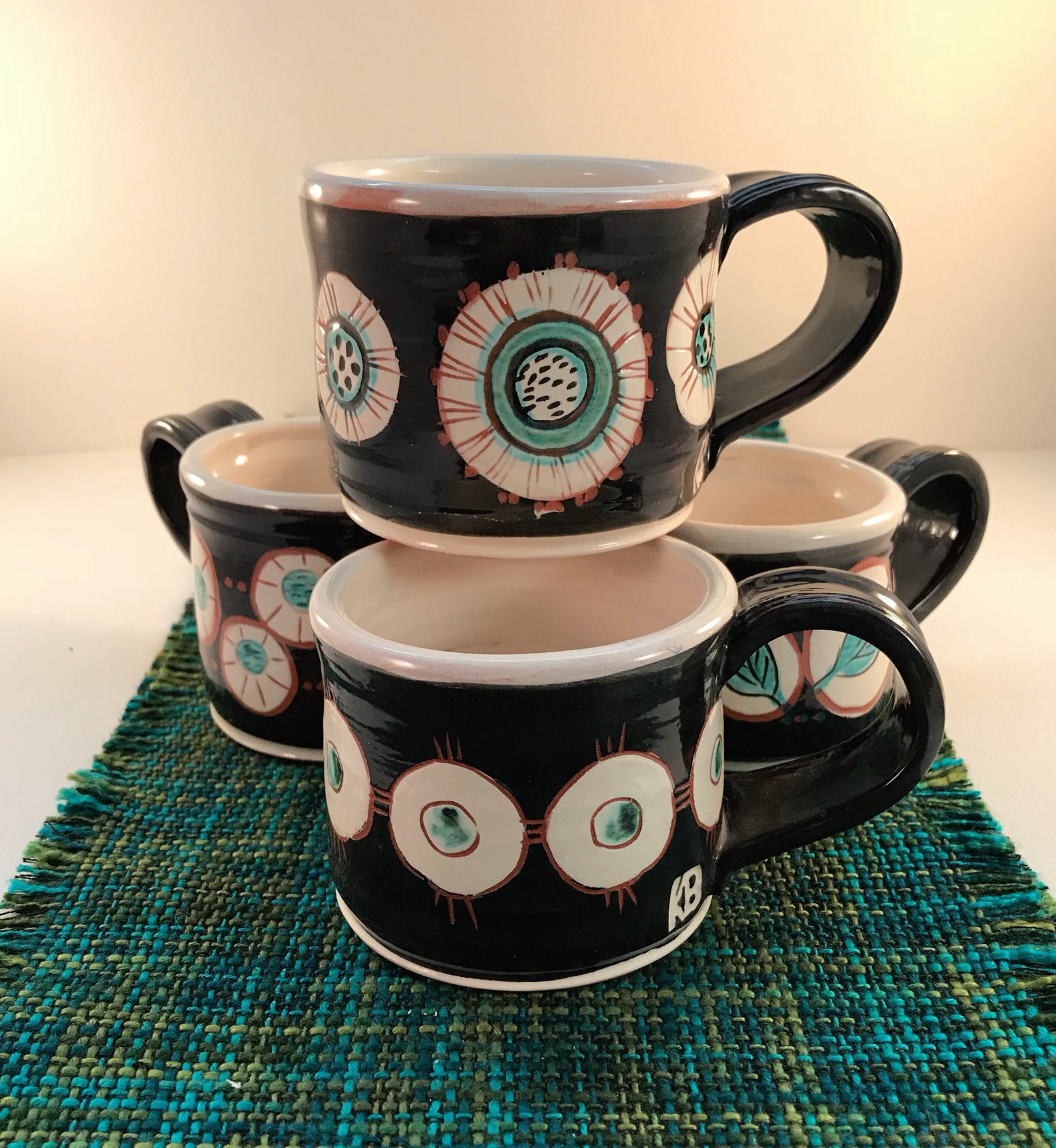 Happy Dandelion Pottery Coffee Mug Gift for Mom or Dad - Etsy