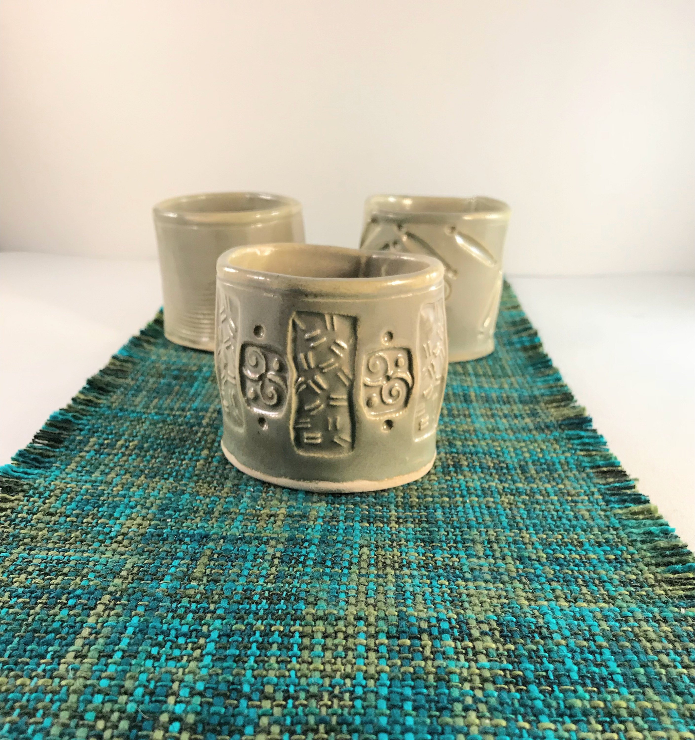 Pottery tea bowl planter or tumbler. Are hand built in white | Etsy