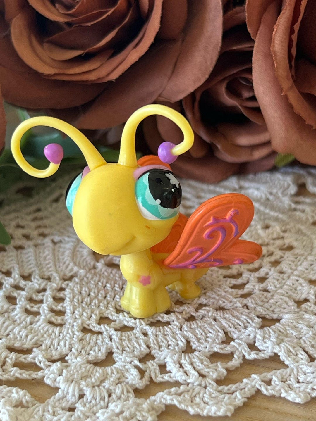 Authentic # 497 Rare Yellow and Orange Butterfly LPS Vintage Hasbro ...