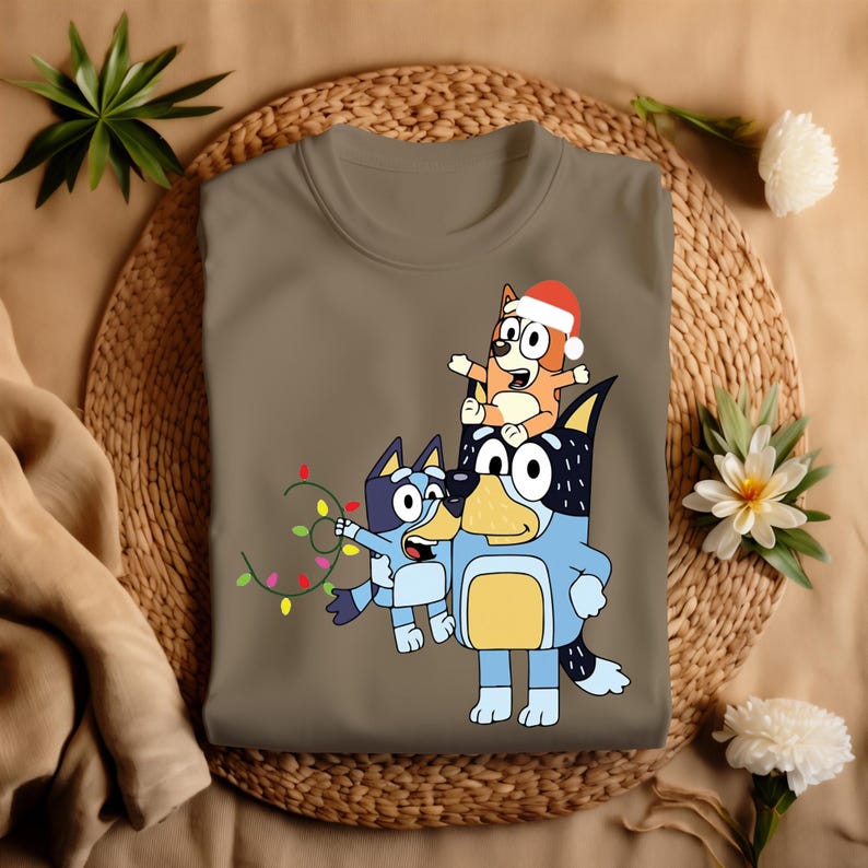 Christmas Blue Dog Bundle, Bluey Christmas Shirts, Bluey for Mom ...