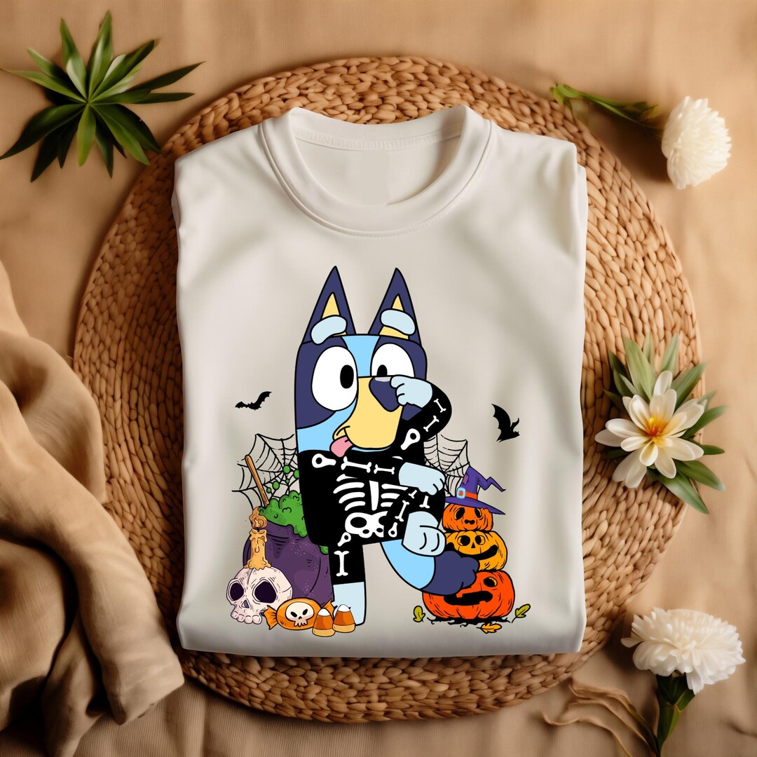 Halloween Bluey Shirt, Bluey Halloween Shirt for Kids, Bluey Halloween ...