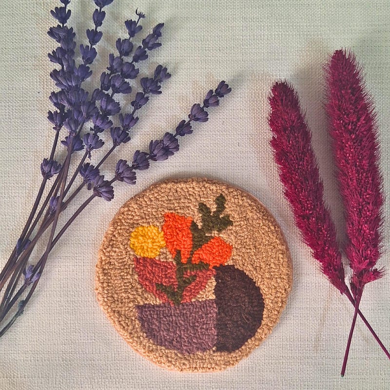 Punch Needle Coaster - Etsy