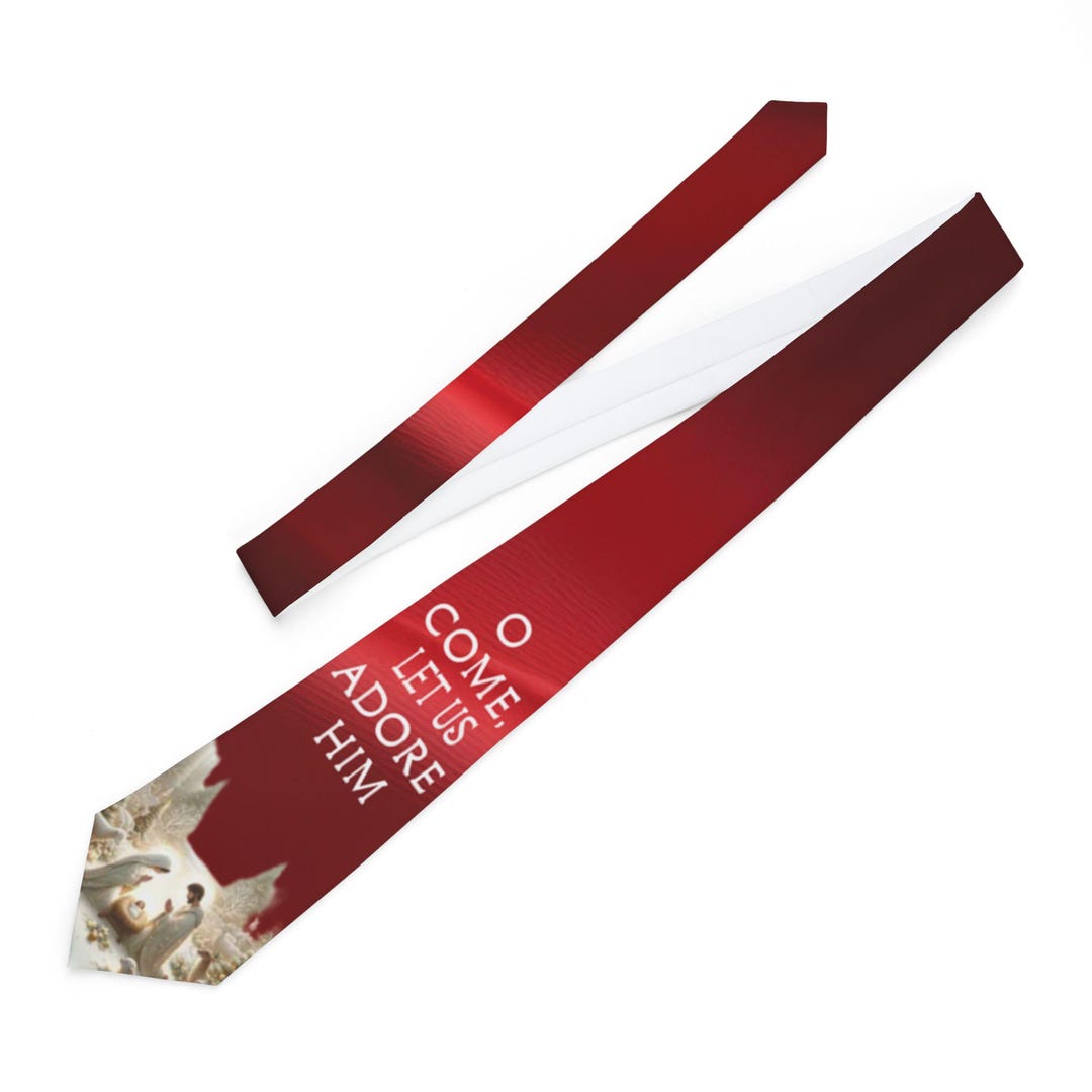 O Come Let Us Adore Him Holiday Necktie, Faith-inspired Men Christmas ...