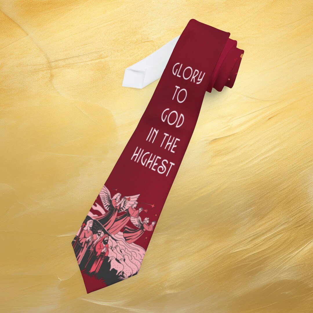 Glory to God in the Highest Holiday Necktie, Faith-inspired Men ...