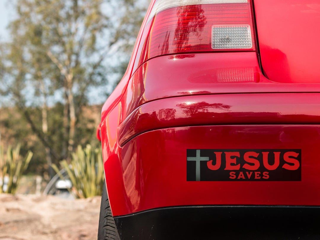 Faith-inspired Bumper Stickers | Jesus Saves Car Decal, Christian ...