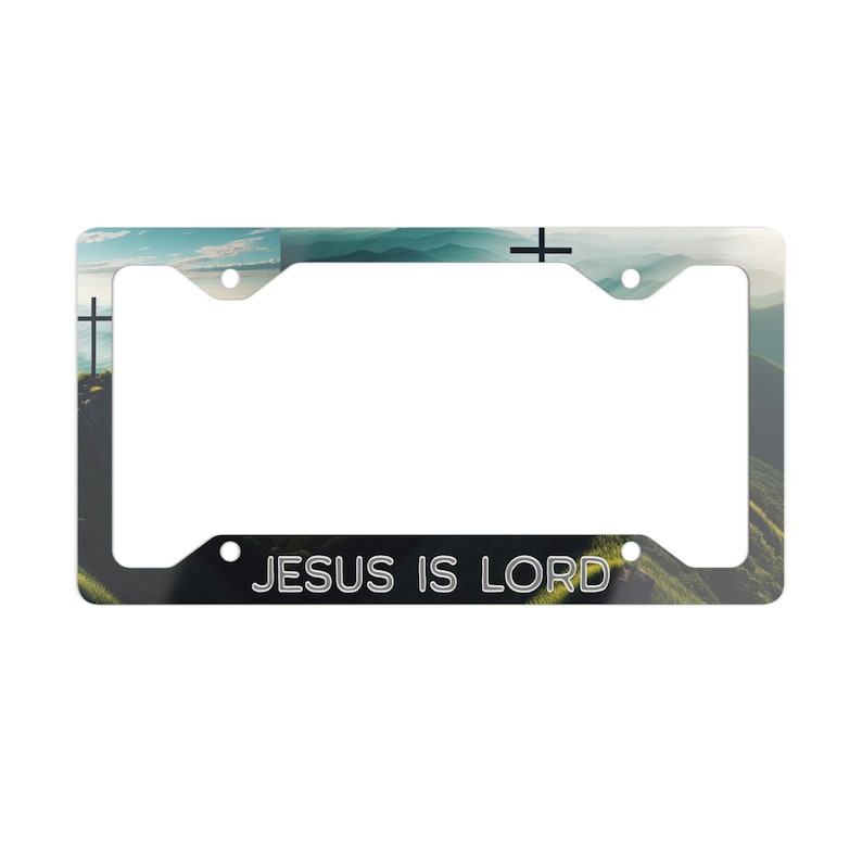 Metal License Plate "jesus is Lord" Inspirational Frame - Car Decor ...
