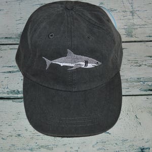 Shark Embroidered Dad Hat, Outdoor Fish Embroidered Baseball Cap ...