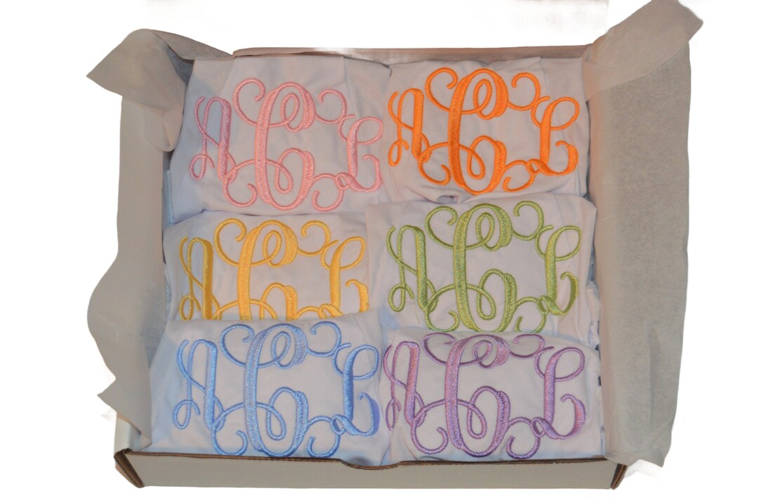 Baby Bloomers Pastel Rainbow Monogram Gift Bundle Set of 6 - Etsy