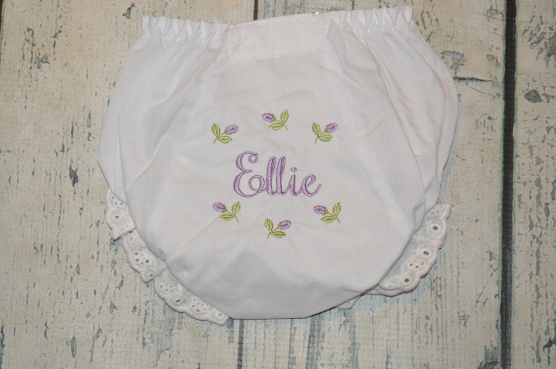 Monogram Baby Bloomers, Rosebud Baby Girl Bloomers, Rose Bud Baby ...