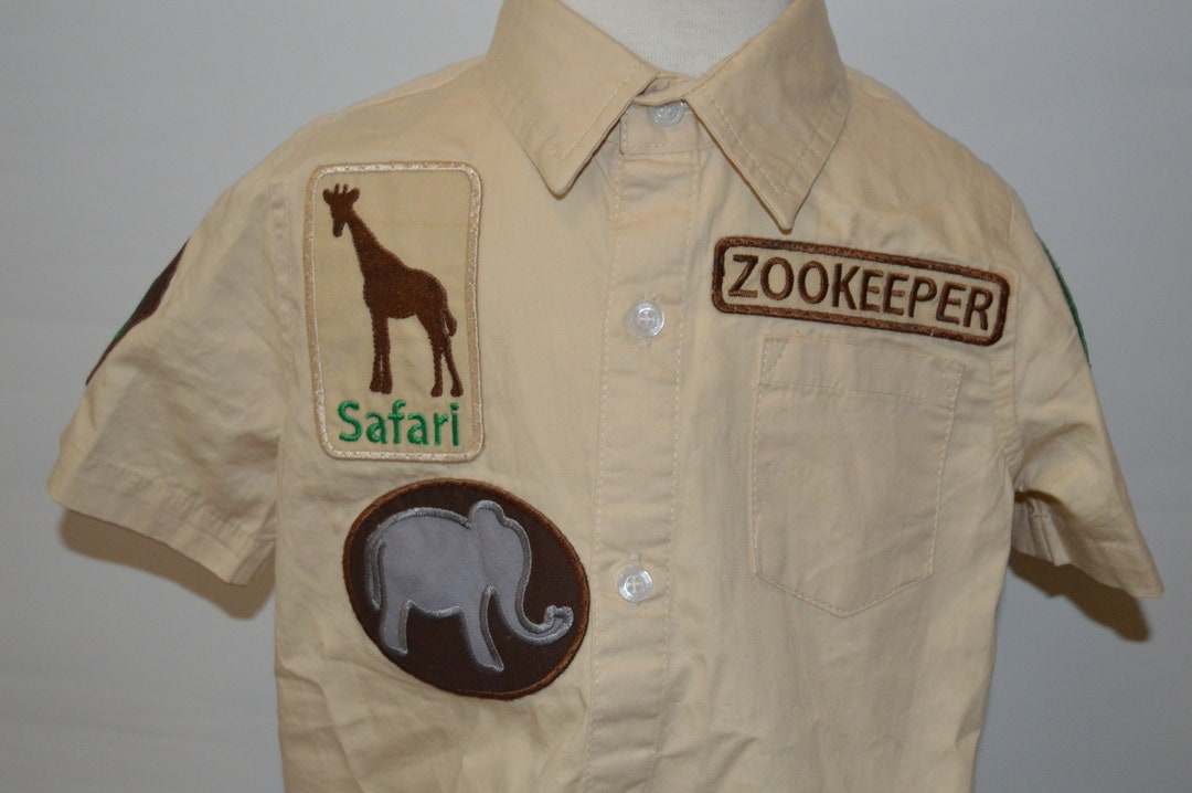 4T Zookeeper Shirt, Pretend Play Zookeeper Patch Costume Imaginary ...