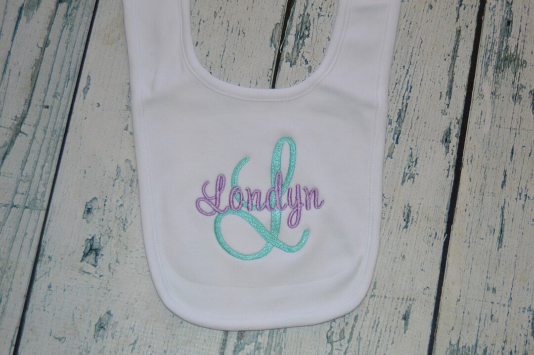 Personalized Baby Bib - Custom Colors - Etsy