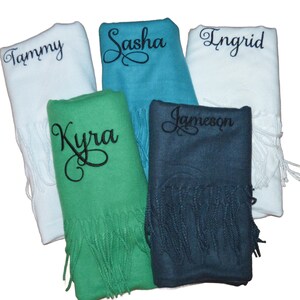 Personalized Scarf Fall Winter Monogrammed Soft Feel Scarves - Etsy