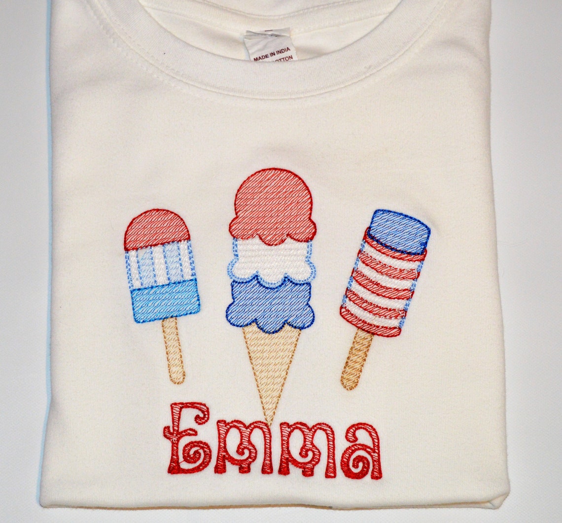 Personalized Patriotic Popsicle Shirt, 4th July Girls Dress ...