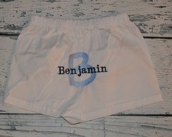 Monogrammed Infant Diaper Cover Boxers Newborn Bloomer Baby Boy - Etsy