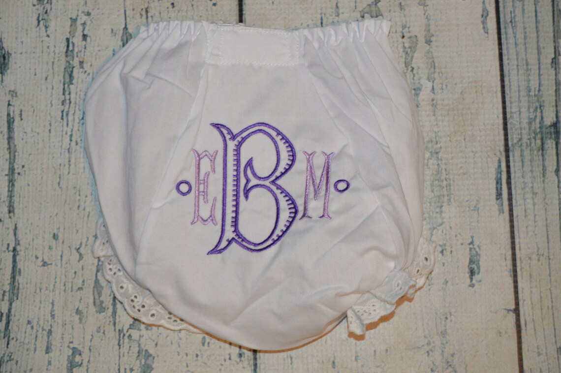 Personalized Baby Bloomers, Monogrammed Baby Girl Bloomer, Embroidered ...