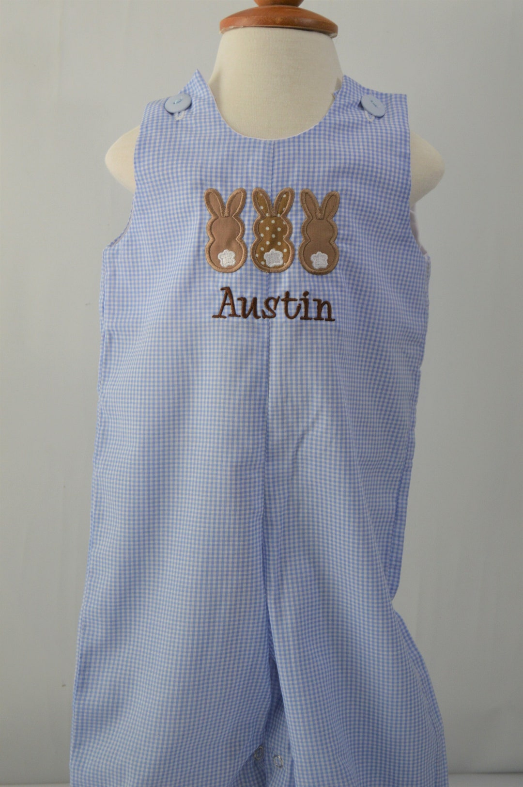 Easter Bunny Jon Jon Outfit, Personalized Bunnies Jonjon - Shortall or ...