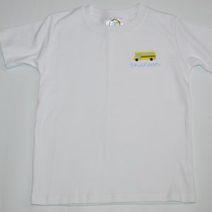 Personalized School Bus Shirt, Monogrammed Boys Shirt Name on Chest ...