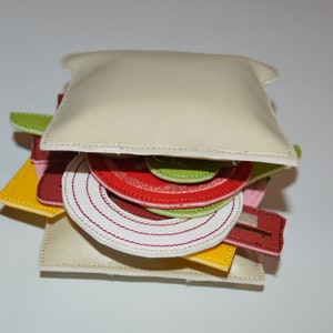 Pretend Play Food Sandwich Making Kit, Vinyl Pretend Play Kitchen Food ...