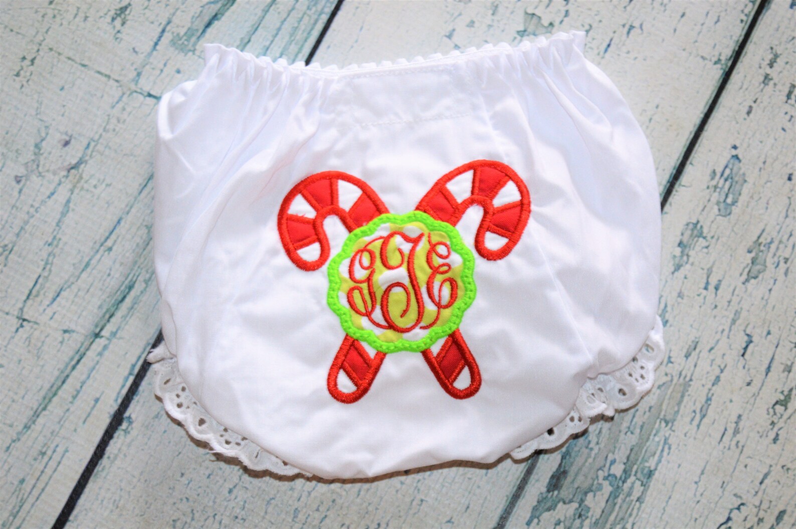 Christmas Candy Cane Monogrammed Baby Bloomers Baby Bloomers - Etsy