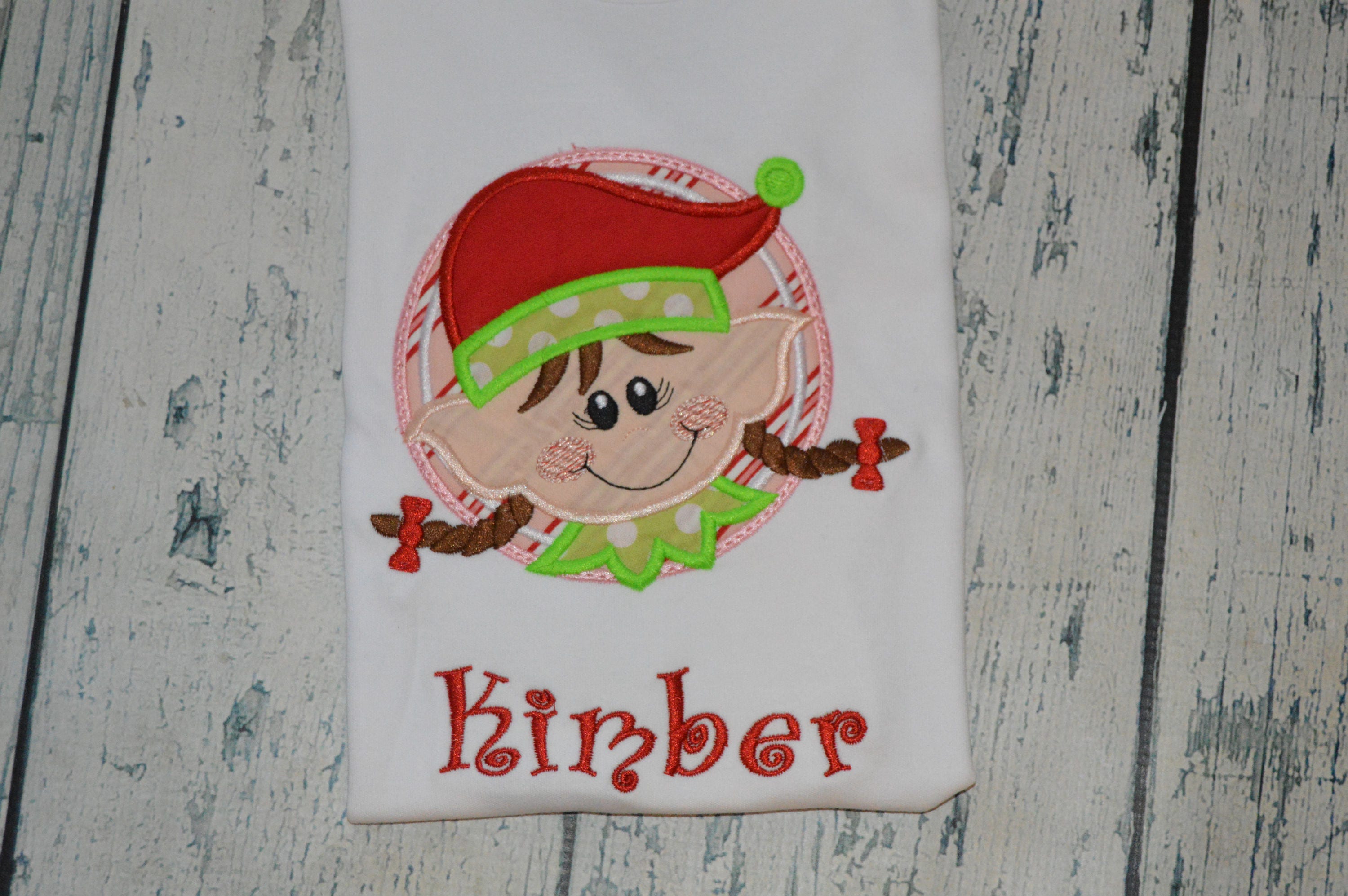 Personalized Girl Elf Shirt, Monogrammed Christmas Shirt - Etsy